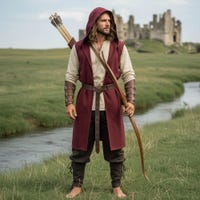 Hooded Green Ranger Surcoat – Unisex Renaissance Costume Vest - Etsy