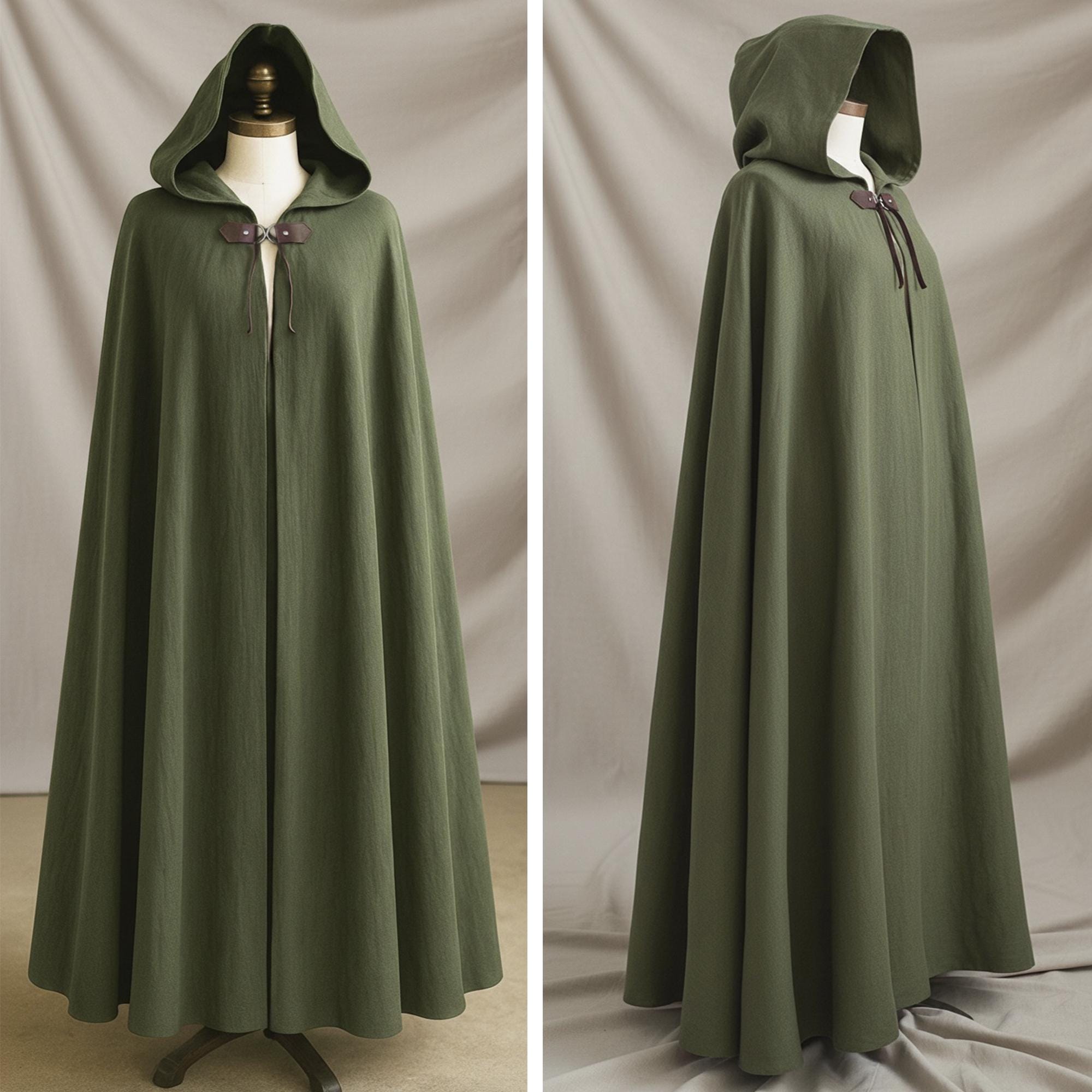 Medieval Renaissance Clothes Set 6pcs: Hooded Cape Cloak, Lacing Shirt ...