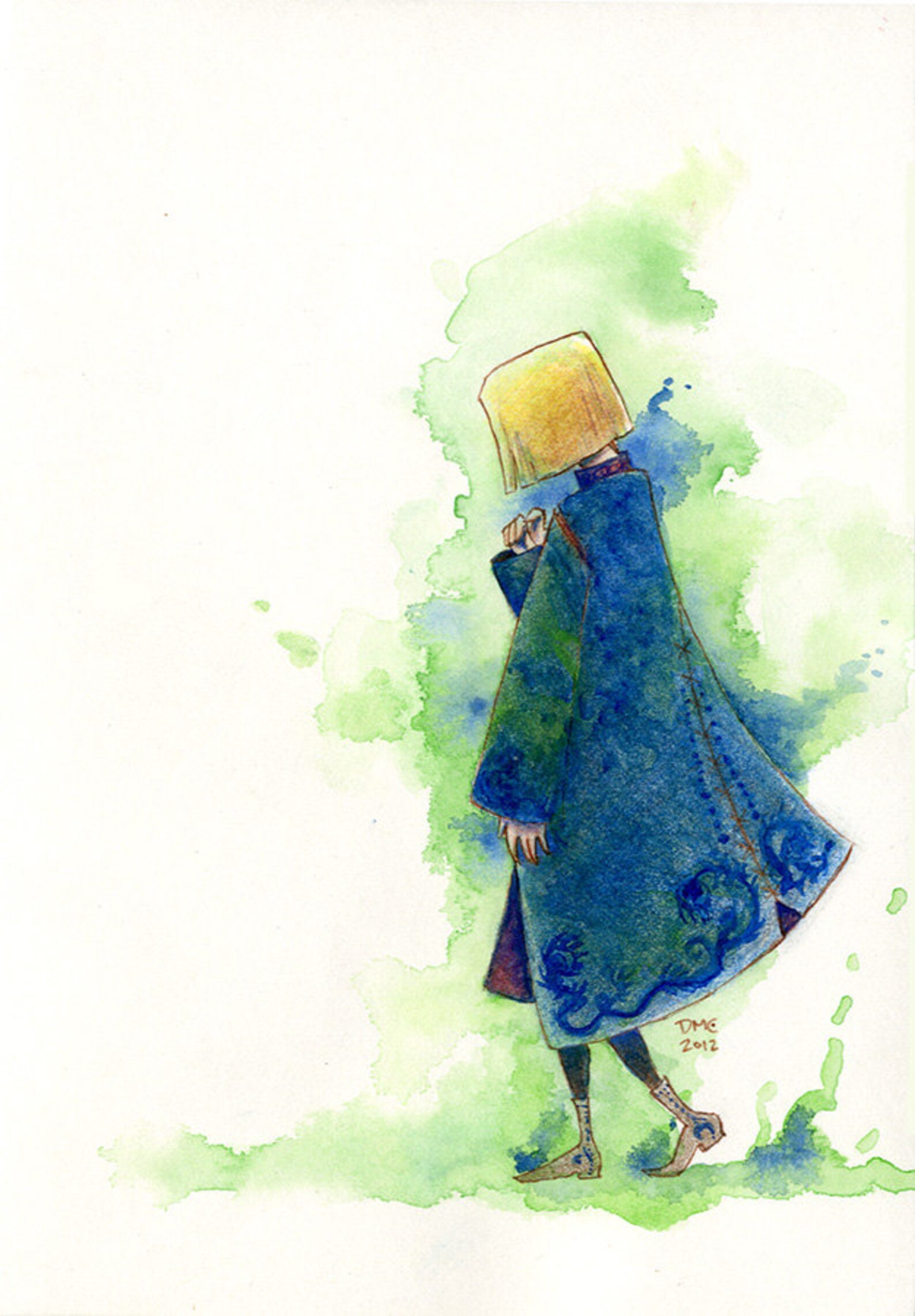 Wizard Walk - ACEO Anime Fantasy Watercolor Art Print - Etsy