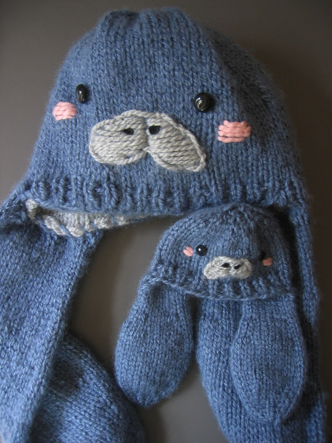 Manatee Hat Knitting Pattern Cute Animal Earflap Beanie - Etsy