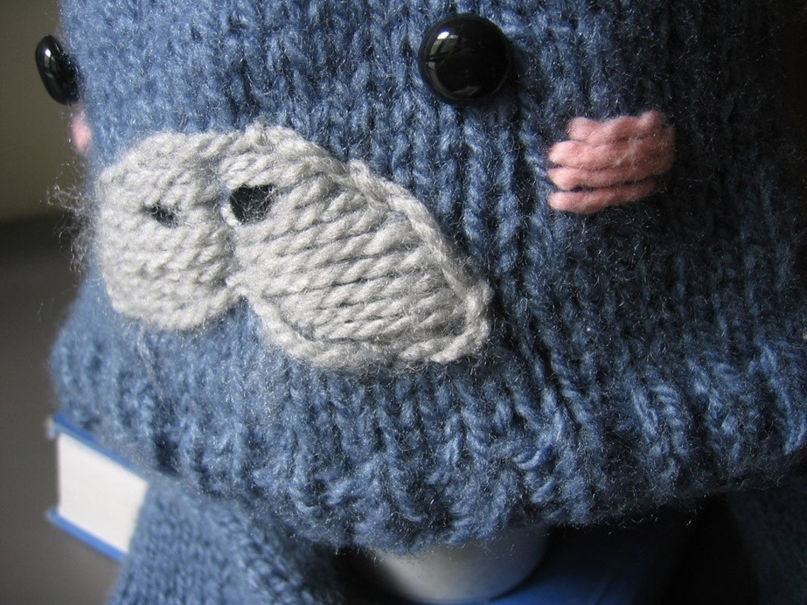 Manatee Hat Knitting Pattern Cute Animal Earflap Beanie - Etsy