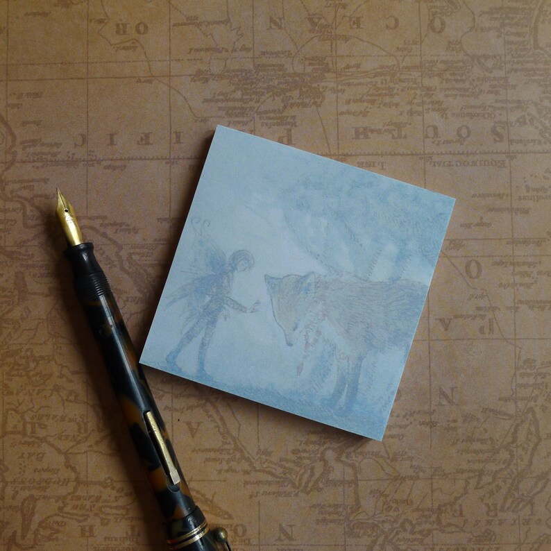 Fox and Fairy Sticky Notes, Post-it Pad the Exchange 3 X 3 - Etsy