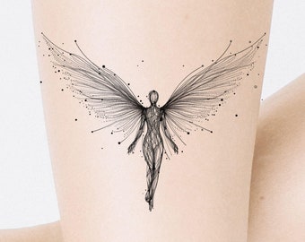 abstract angel tattoo