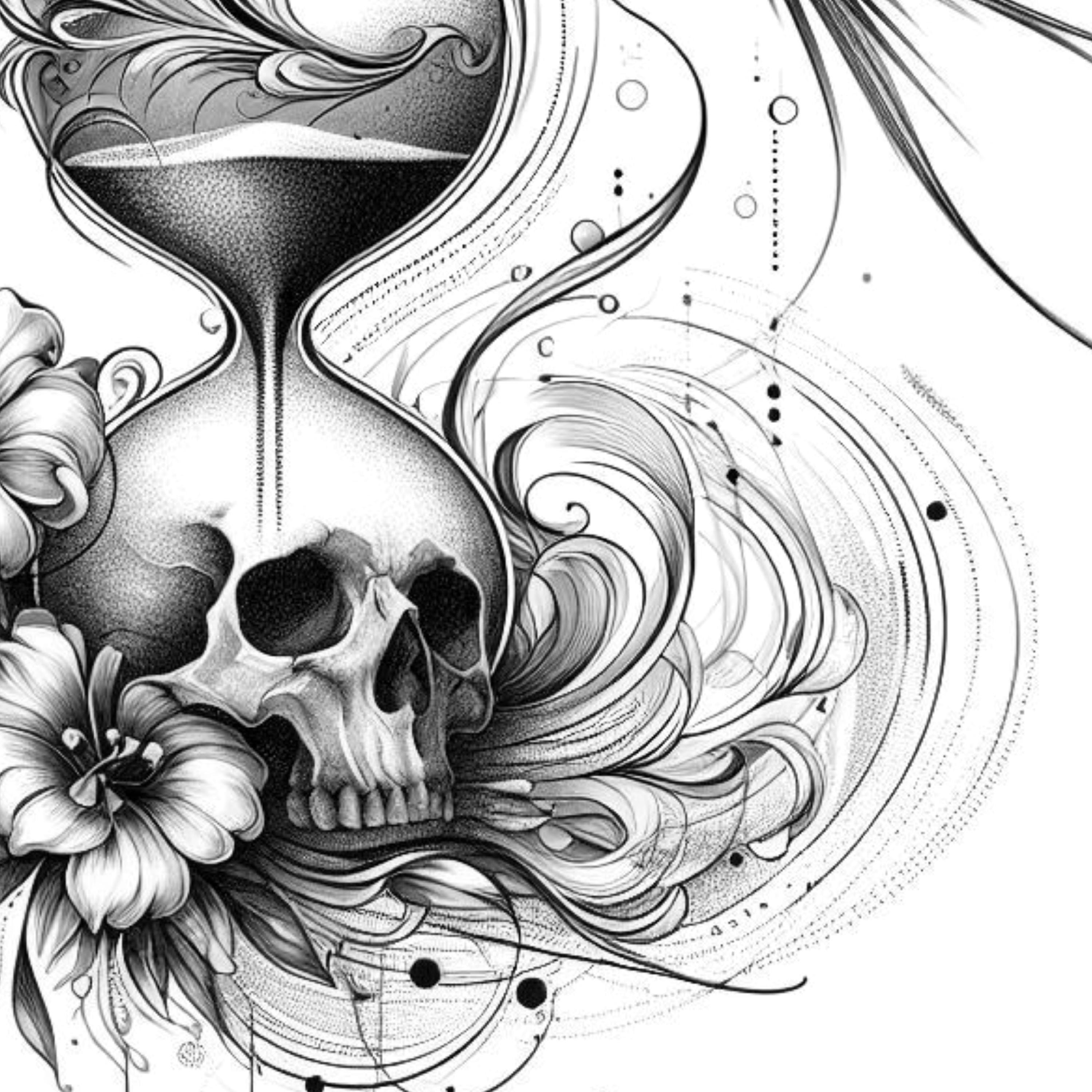 Skull Tattoo Design Hourglass Tattoo Design Flowers Tattoo Designbird Tattoowoman Tattoo