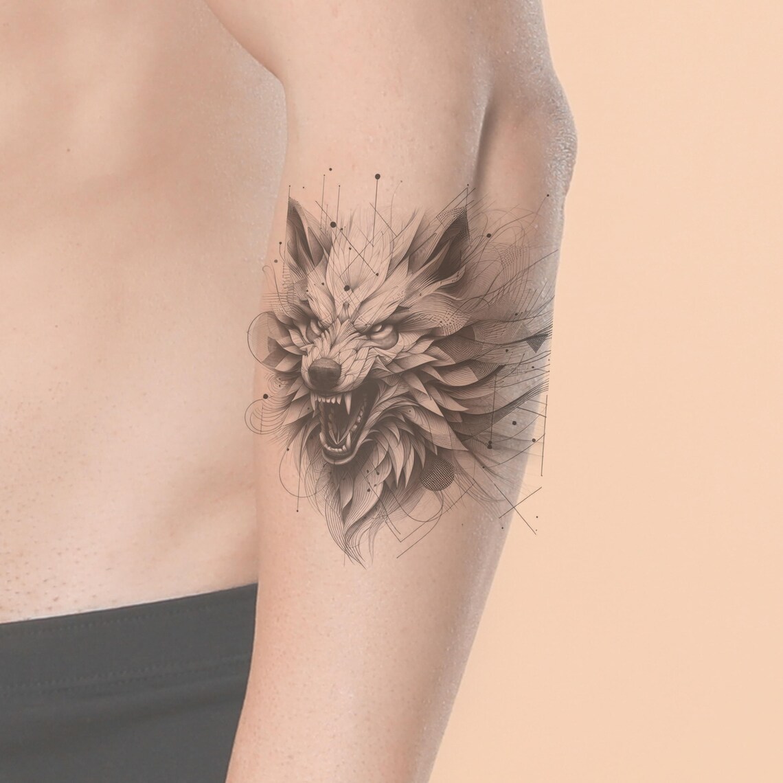 Wolf Tattoo Design - Angry Wolf Tattoo - - Custom Tattoo Design ...