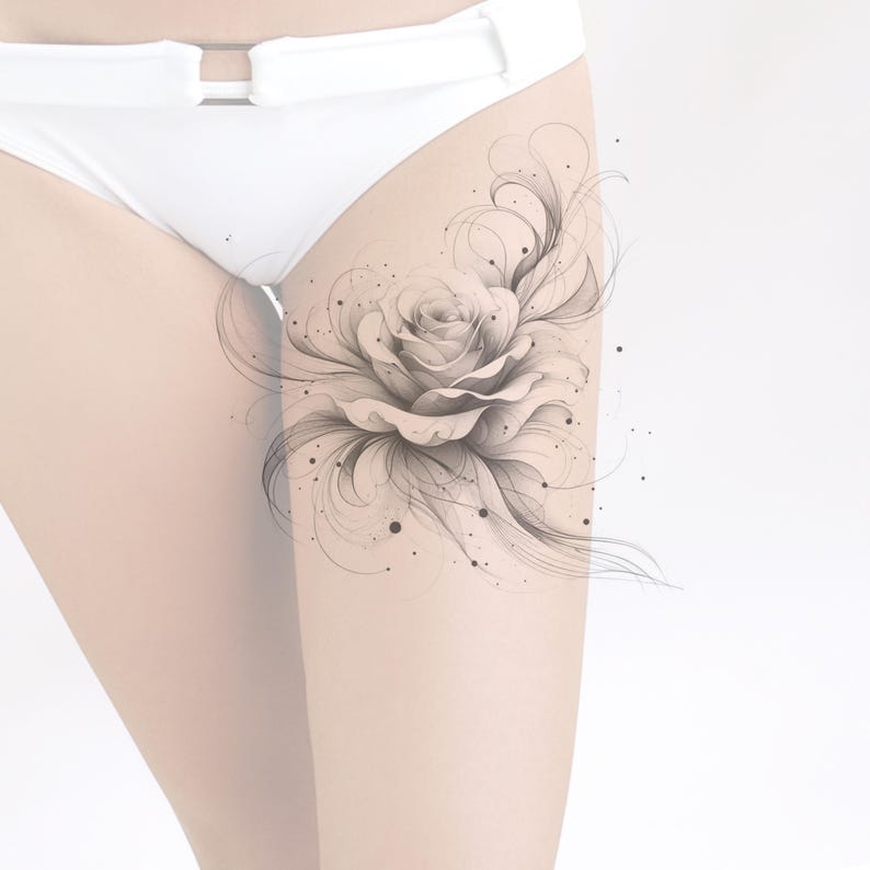 Rose Tattoo Design. Flowers Tattoo Design. Flowers Tattoo. Woman Tattoo Design. Tattoo.tattoo ...
