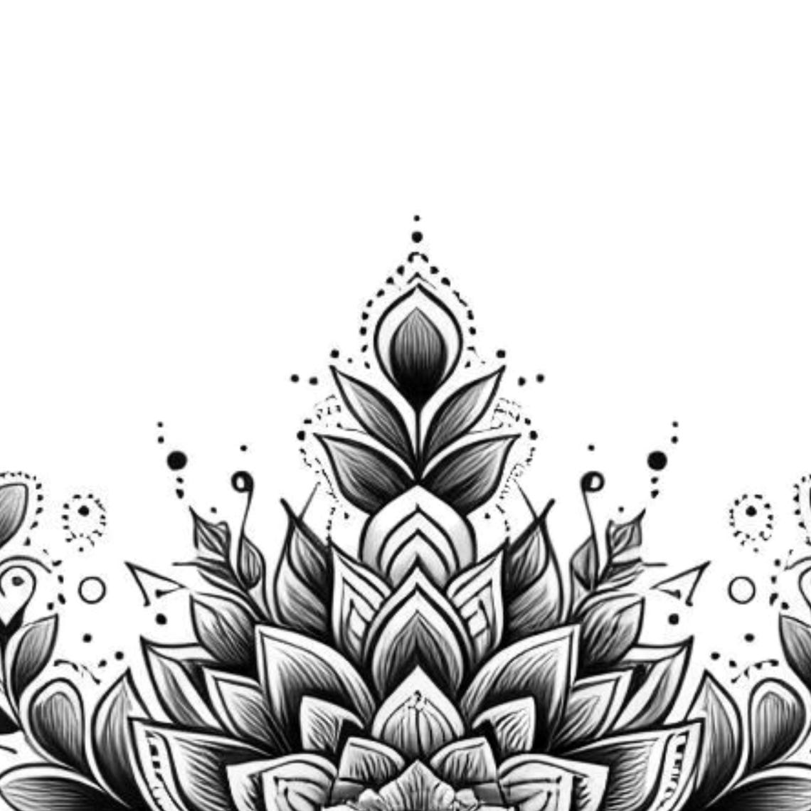 Ornamental Flower Tattoo Design: Printable Tattoo (PNG) - Etsy