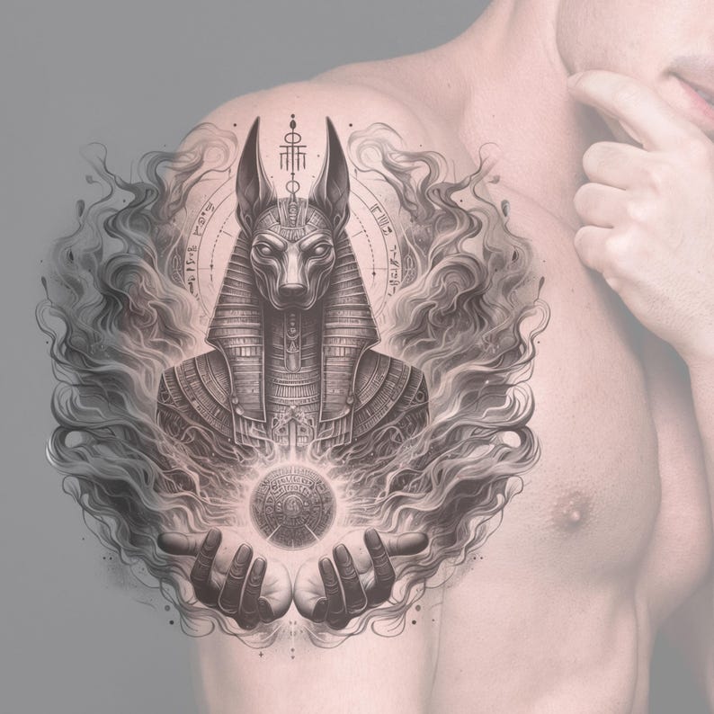 Anubis Tattoo Design: Egyptian God Art (printable Download) - Etsy
