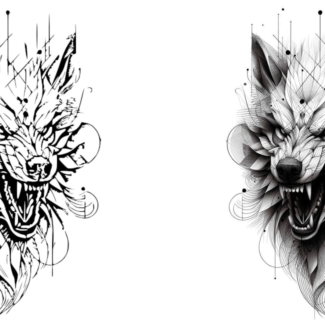 Wolf Tattoo Design - Angry Wolf Tattoo - - Custom Tattoo Design ...
