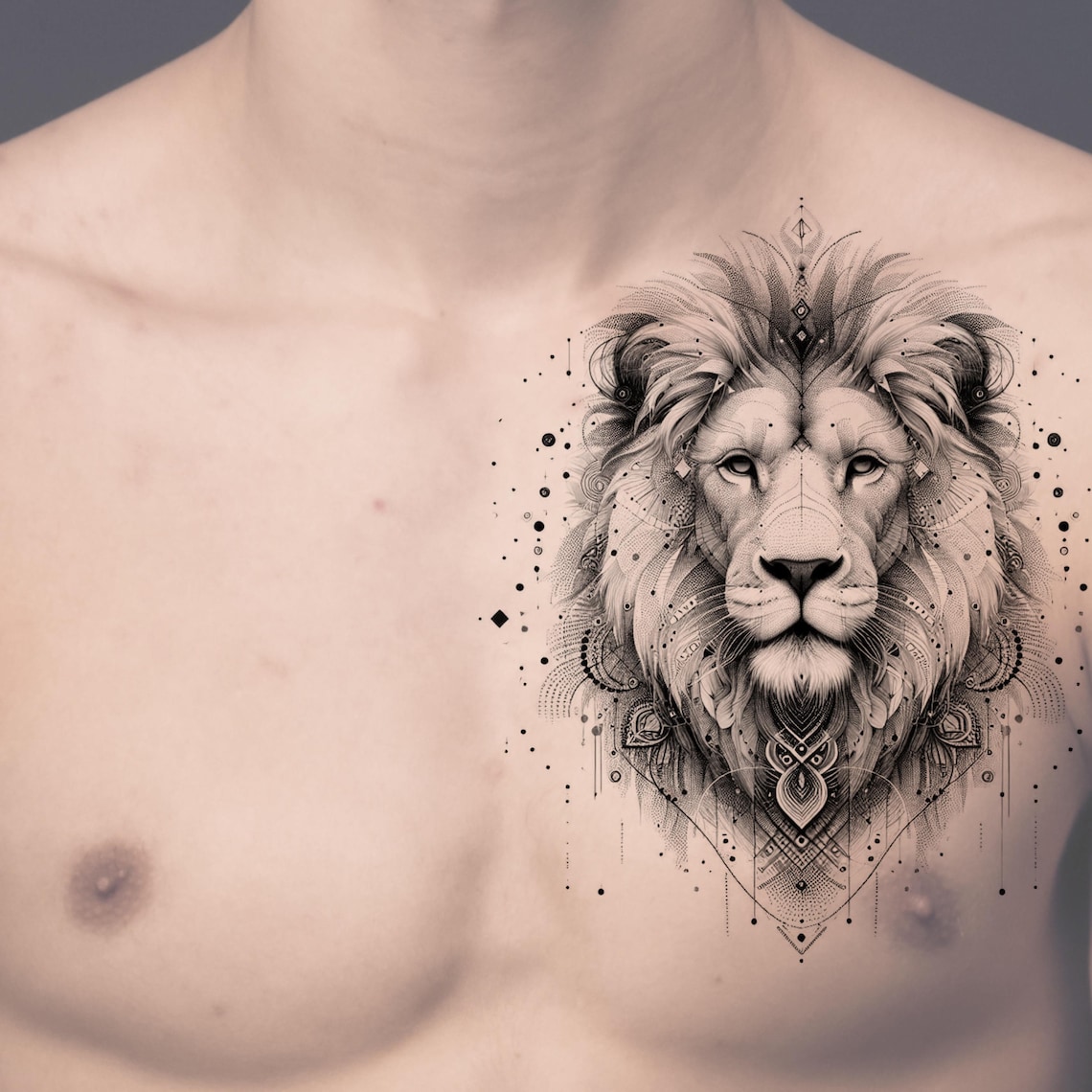 Lion Tattoo Design - Custom Tattoo Design - Instant Download ...