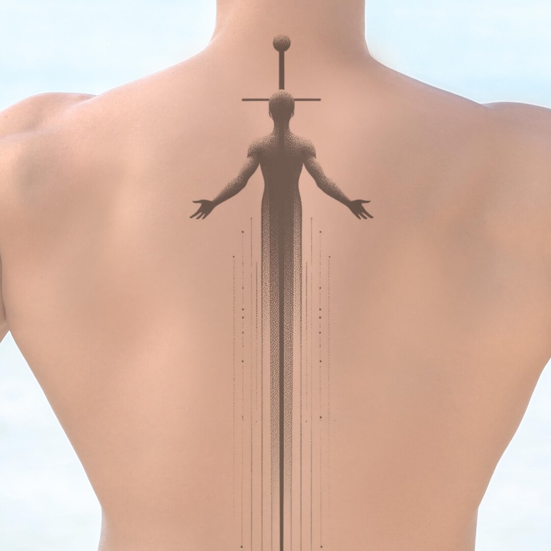 Falling Man Tattoo Design - Blade Tattoo Design - Custom Tattoo Design ...
