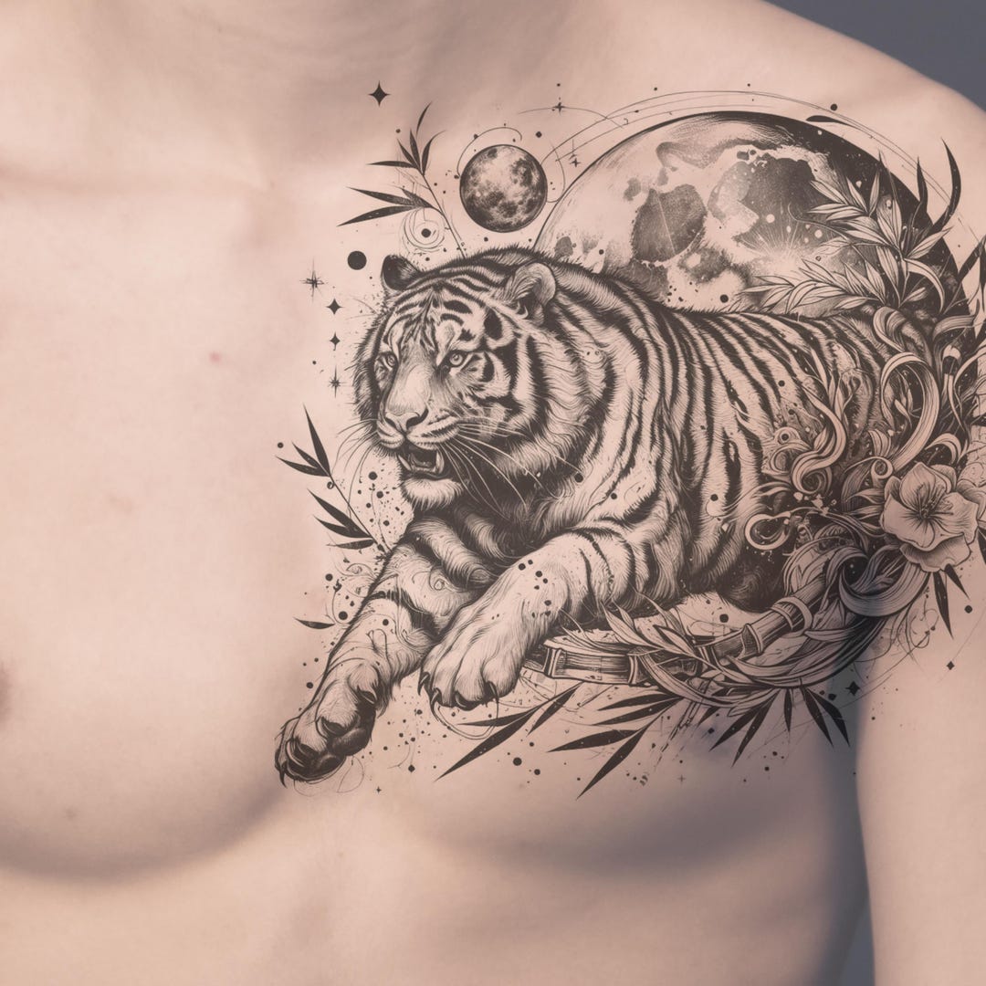 Tiger Tattoo Design. Moon Tattoo Design. Man Tattoo Design. Woman ...