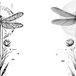 Dragonfly Tattoo Design - Flower Tattoo Design - Custom Tattoo Desig ...