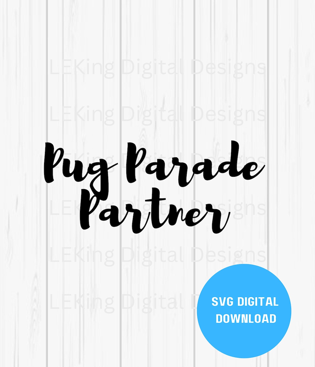 Pug Parade Partner SVG - Etsy