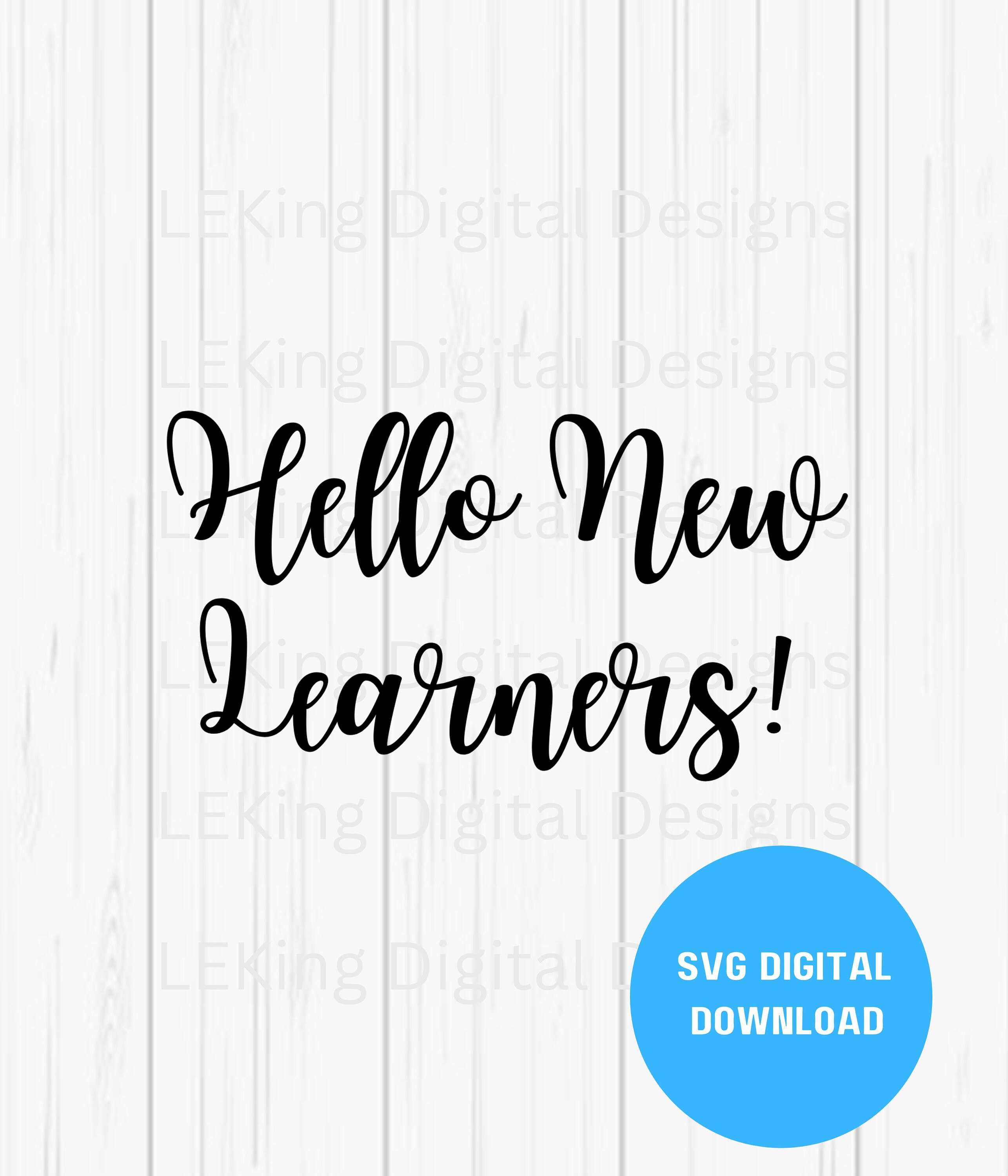Hello New Learners SVG - Etsy