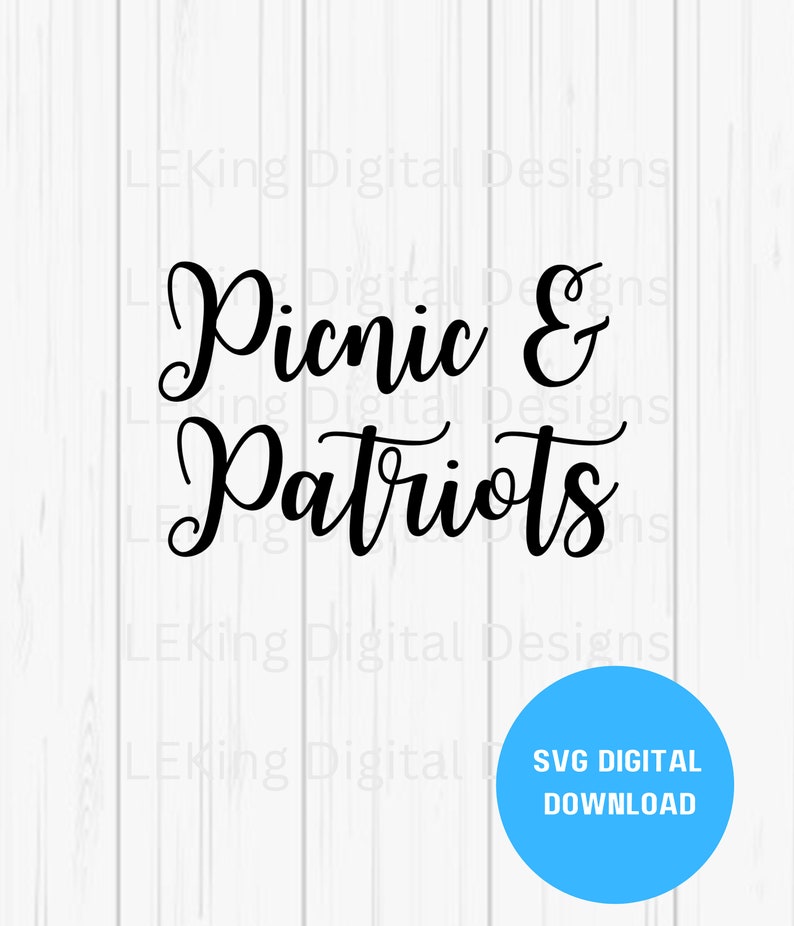 Picnic and Patriots SVG - Etsy