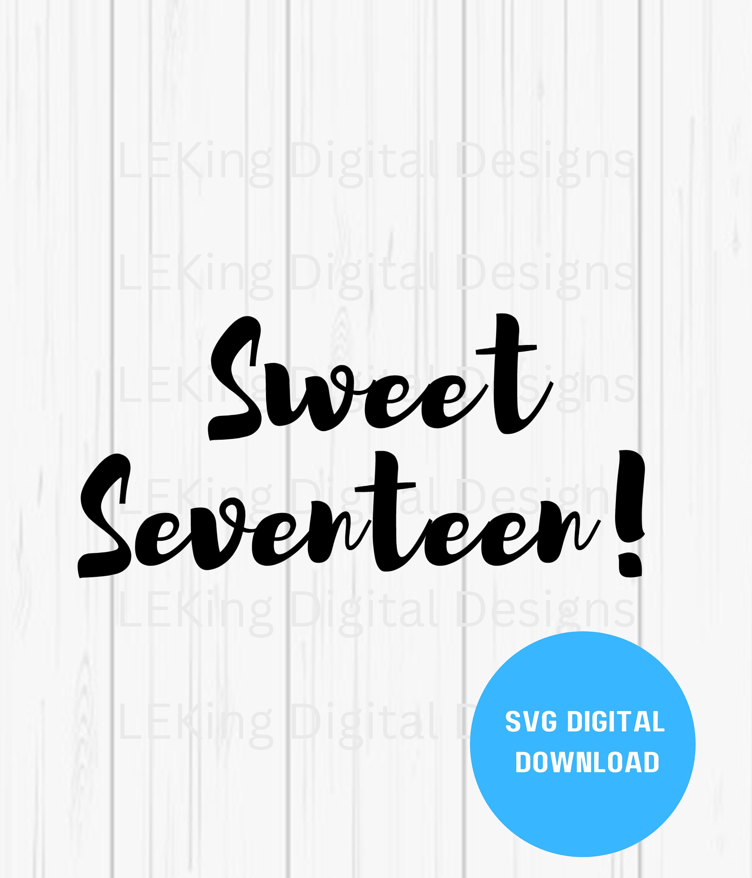 Sweet Seventeen SVG - Etsy
