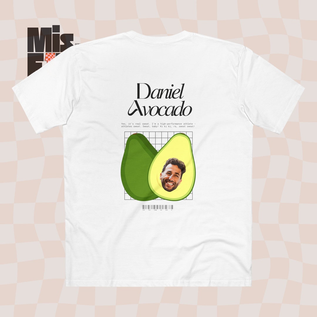 Daniel Avocado T-shirt | Formula 1 Merch | Ricciardo Staple F1 Tshirt ...