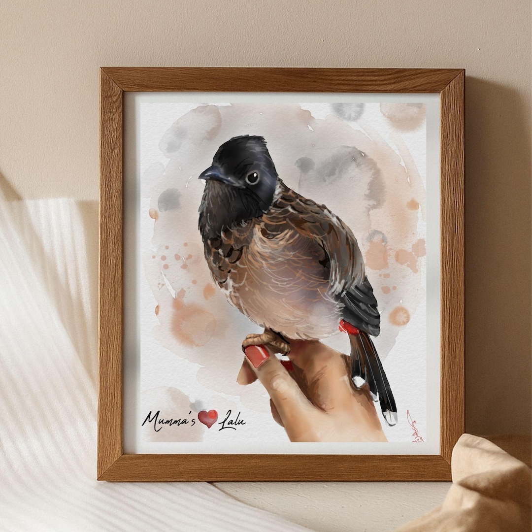Custom Made Commission Art Unframed on Canvas, Hand Painted Portrait ...