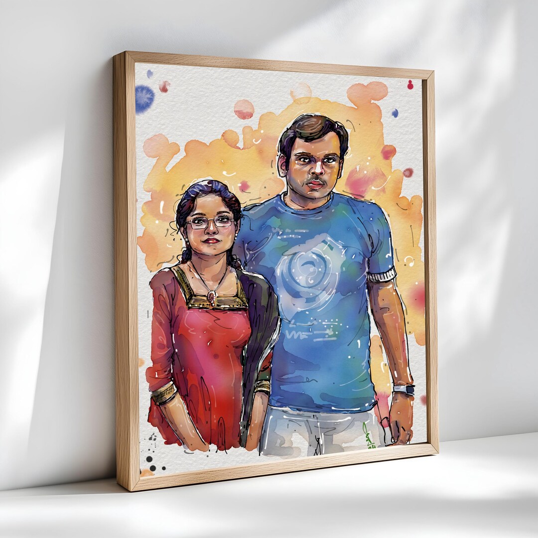 Portrait of 2 From Photo, Custom Commission Artwork, Customized ...