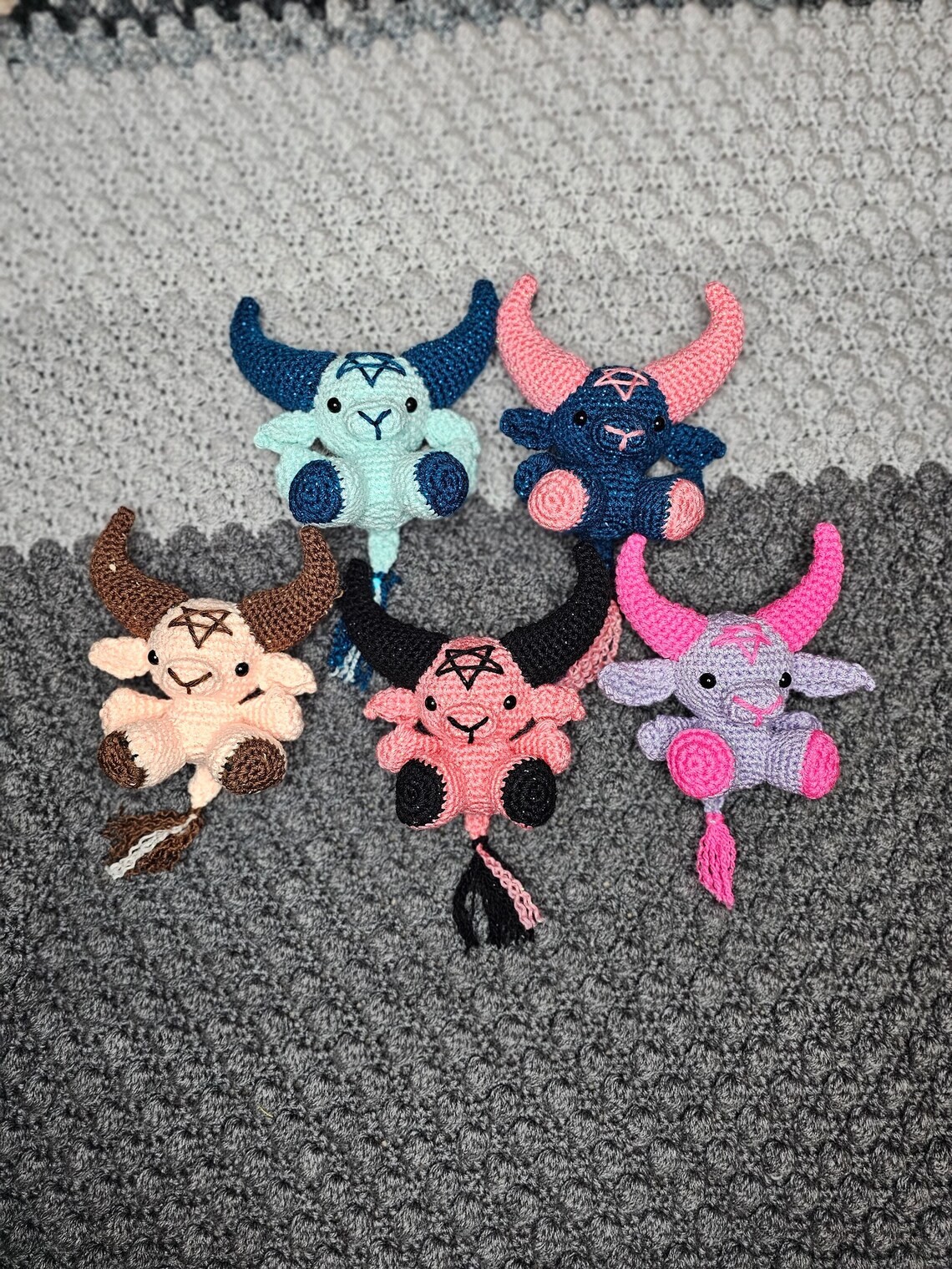Sprarkly Mini Baphomet Crochet Amigurumi Doll - Etsy