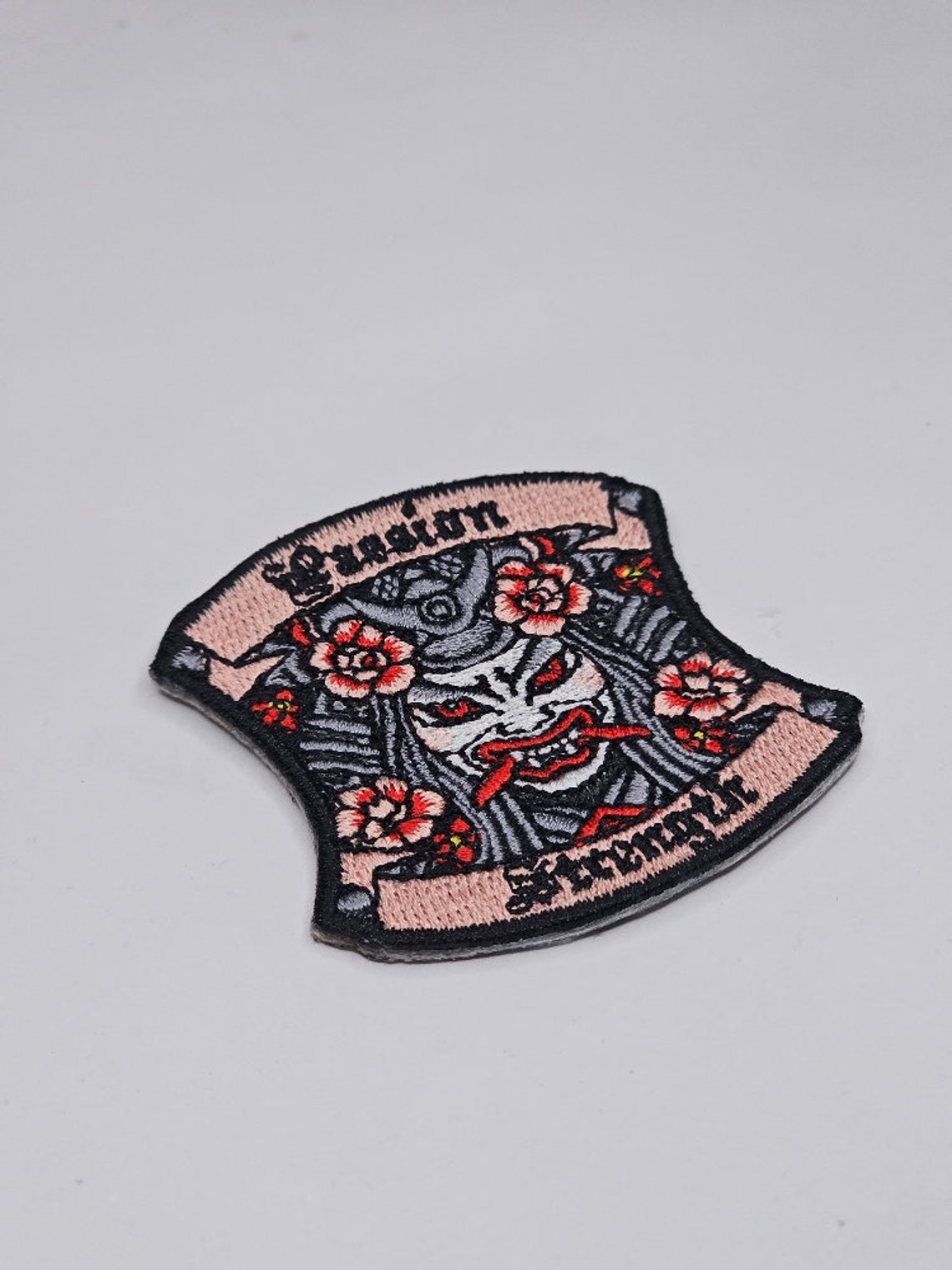 Oni Samurai Iron-on Patch - Traditional Japanese Demon Warrior ...