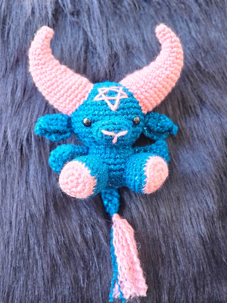 Sprarkly Mini Baphomet Crochet Amigurumi Doll - Etsy