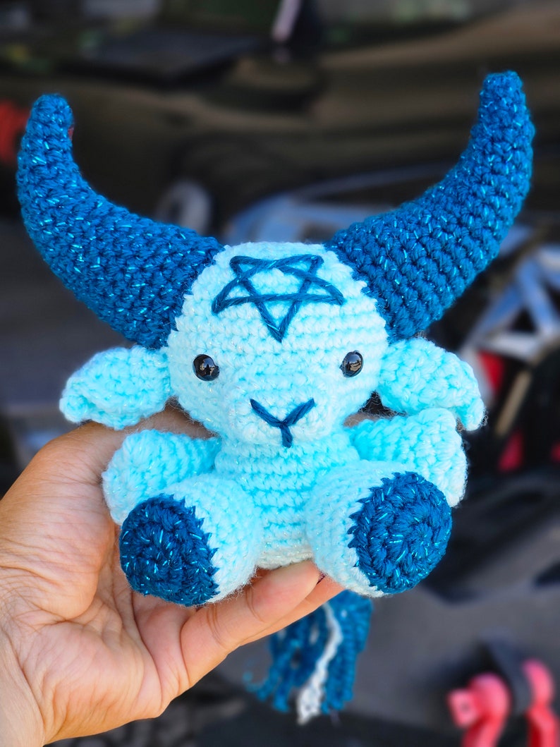 Sprarkly Mini Baphomet Crochet Amigurumi Doll - Etsy