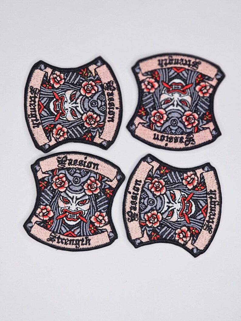 Oni Samurai Iron-on Patch - Traditional Japanese Demon Warrior ...