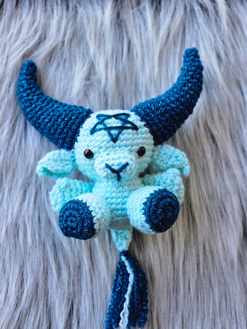 Sprarkly Mini Baphomet Crochet Amigurumi Doll - Etsy