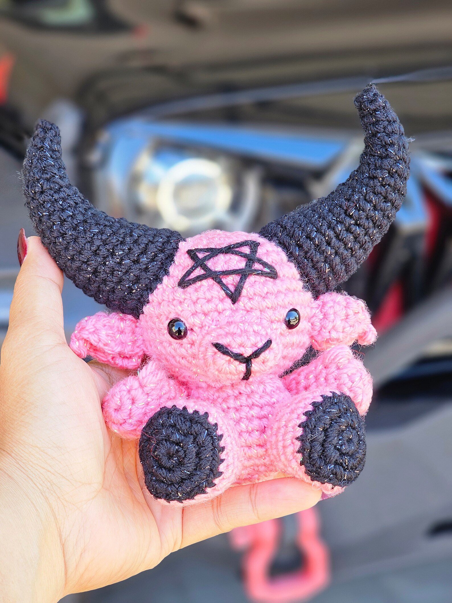 Sprarkly Mini Baphomet Crochet Amigurumi Doll - Etsy