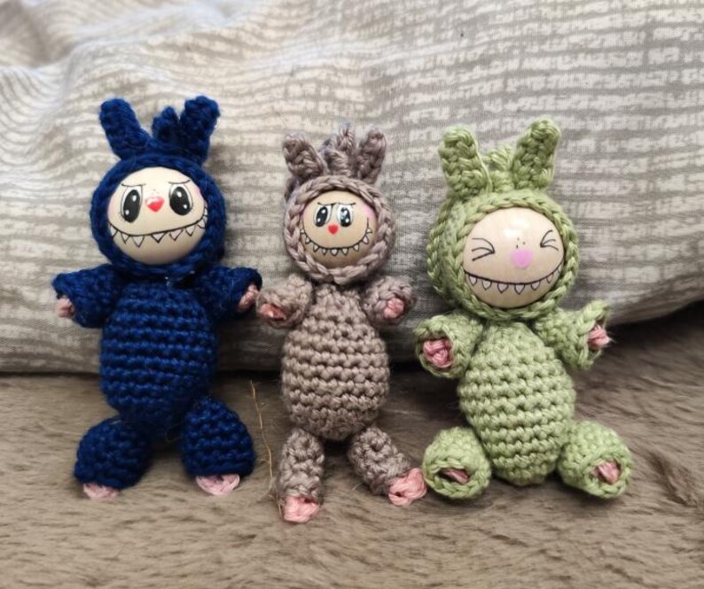 Amigurumi Pattern Labubu – Sitting & Standing Lucky Charm – PDF Crochet ...