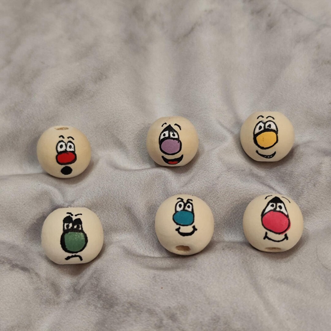 Set of 6 Colorful Wooden Noses and Heads – Cheerful, Cheeky & Colorful ...