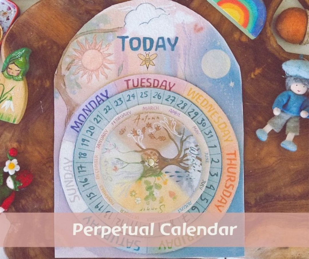 Perpetual Calendar, Year Round Calendar, Printable Download, Early ...