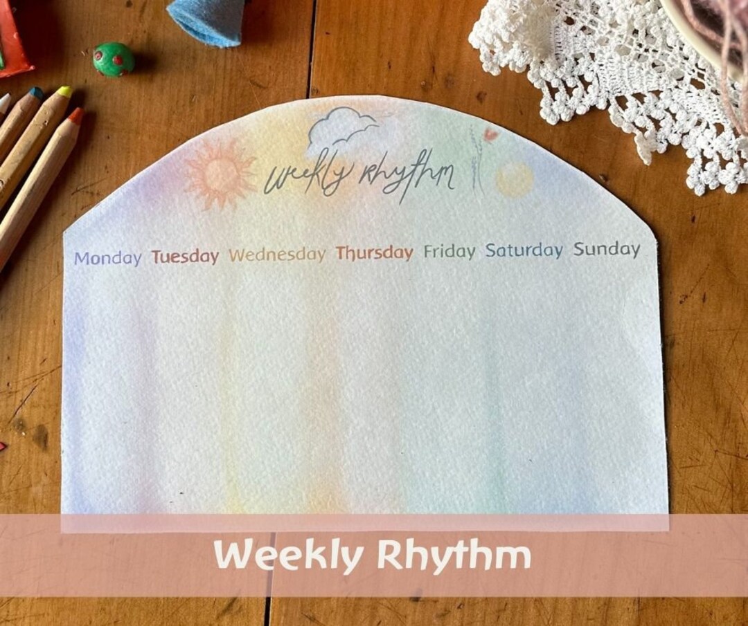 Weekly Rhythm, Waldorf Weekly Rhythm, Printable Download, Early Years ...