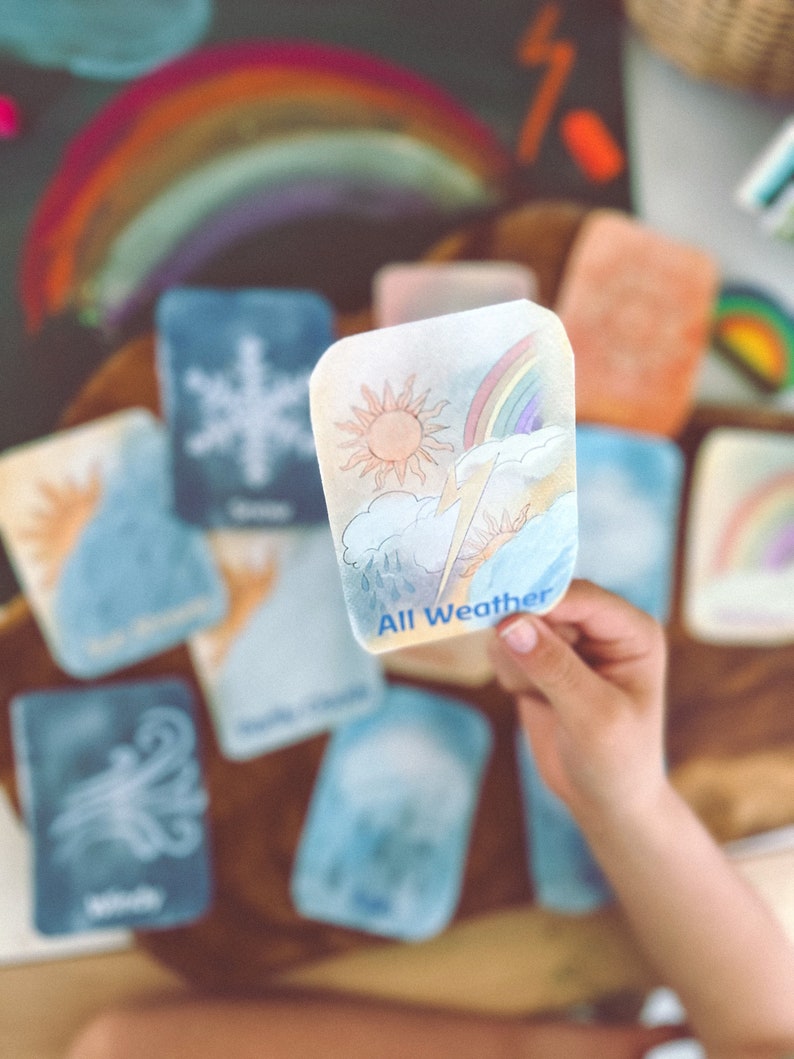 Hand-drawn Weather Flash Cards for Early Years Learning ,printable ...