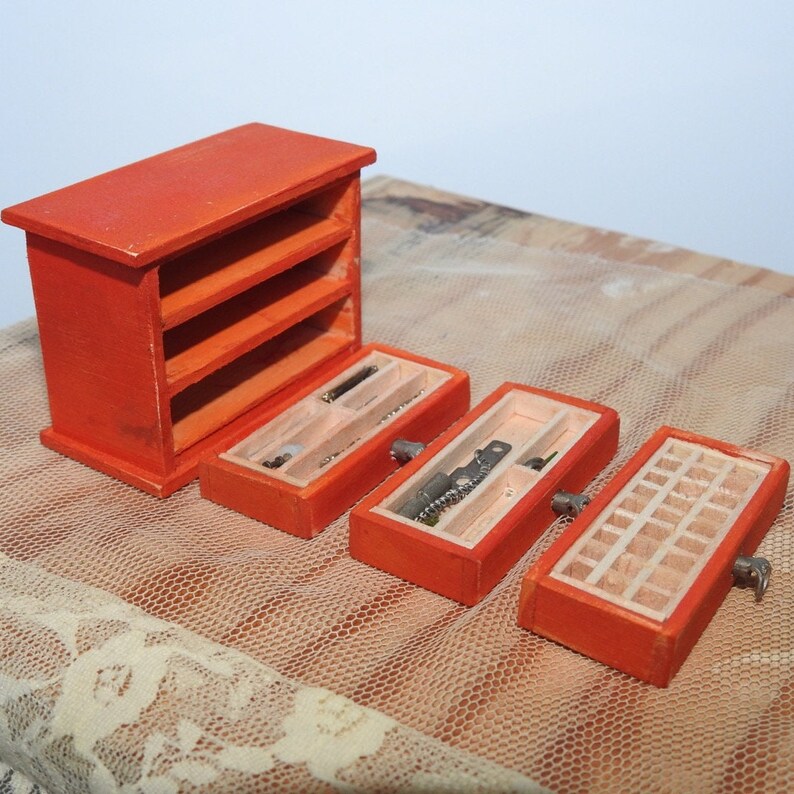 Miniature Red Drawers for Tiny Collections - Etsy