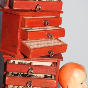 Miniature Red Drawers for Tiny Collections - Etsy