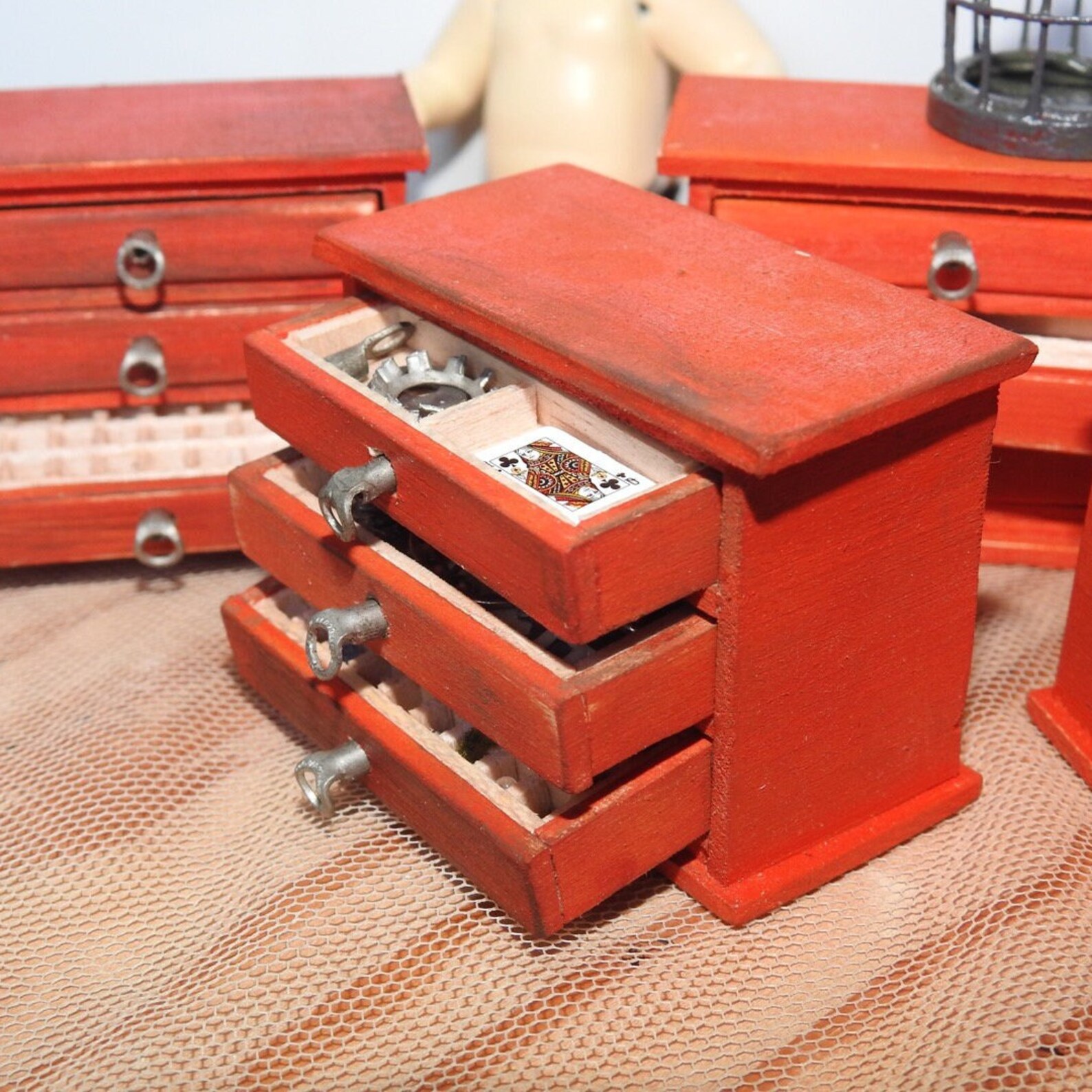 Miniature Red Drawers for Tiny Collections - Etsy