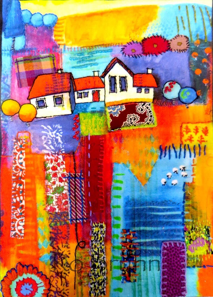 Printed Fabric House Panel 2 - Etsy
