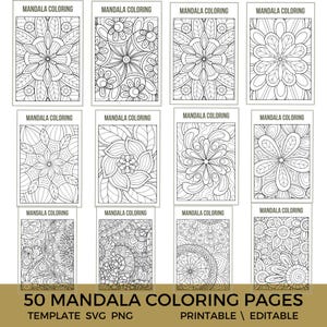 Modern Mandala Coloring Book PDF for Anxiety Relief, Stress Relief Gift ...