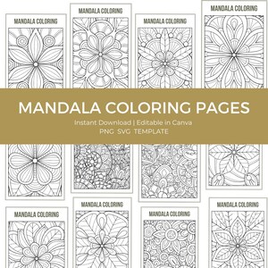 50 Page Printable Mandala Coloring Book Printable Adult Coloring Pages ...
