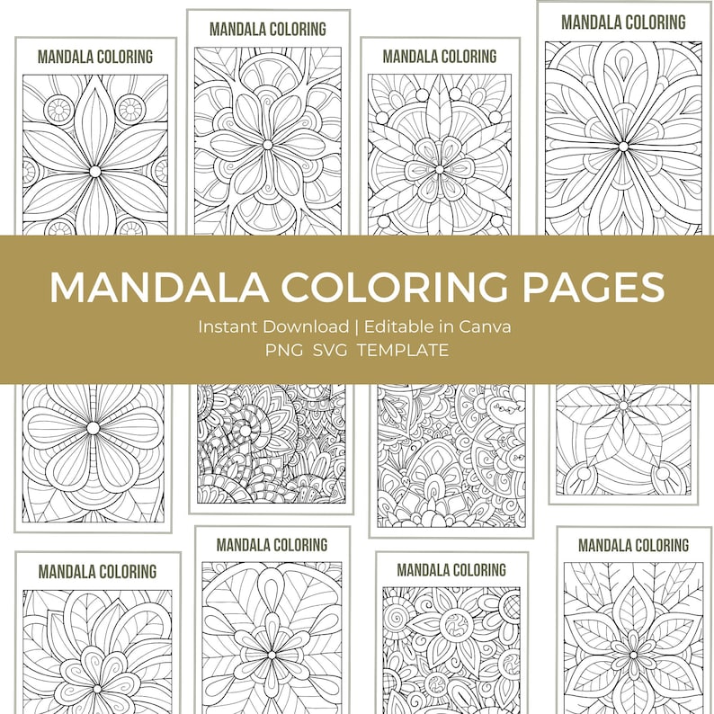 50 Page Printable Mandala Coloring Book Printable Adult Coloring Pages ...