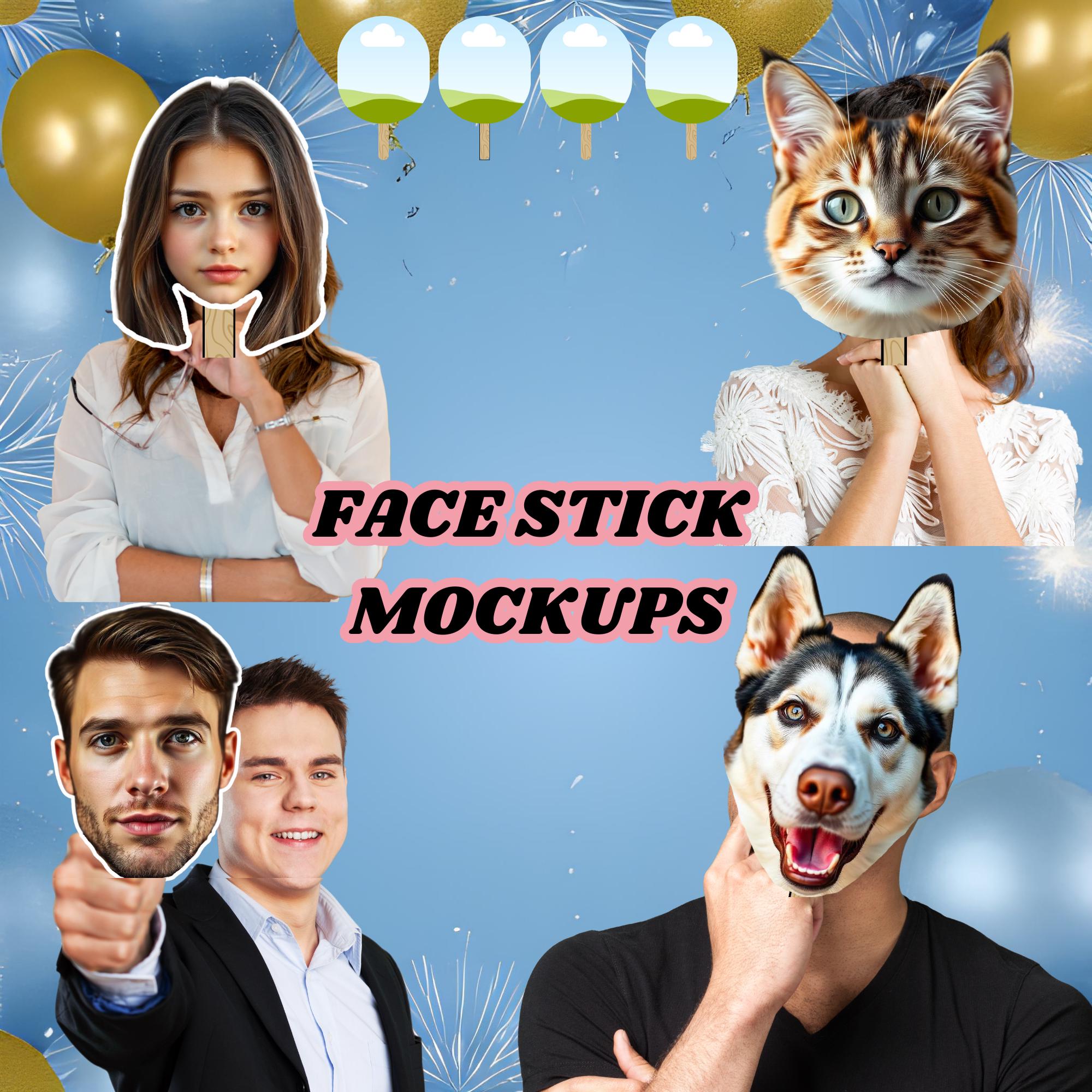 Personalized Face Stick Template - Custom Photo Template for Kids ...