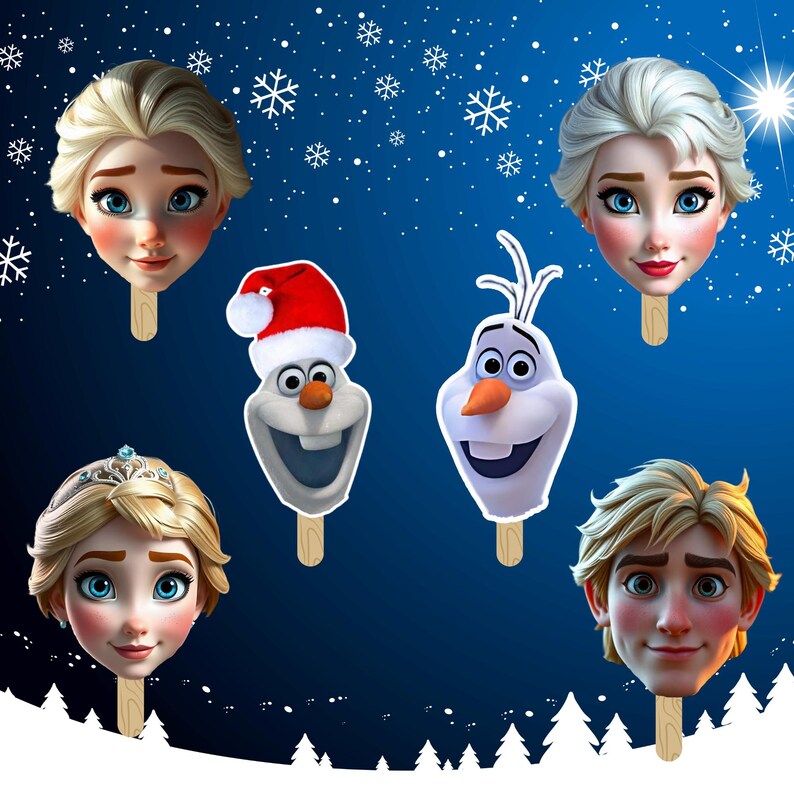 Personalized Face Stick Template: Custom Photo Party Props (digital ...