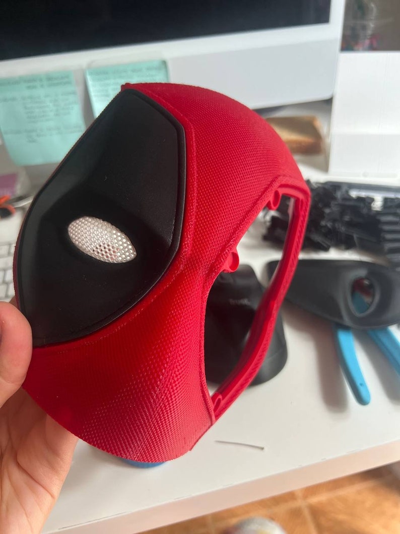 Deadpool Mask Red and Black Wearable Mask, Perfect for Cosplay and ...