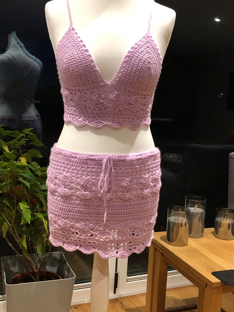 Handmade Crochet Set Outfit, Crochet Festival Set, Crochet Beach Wear ...