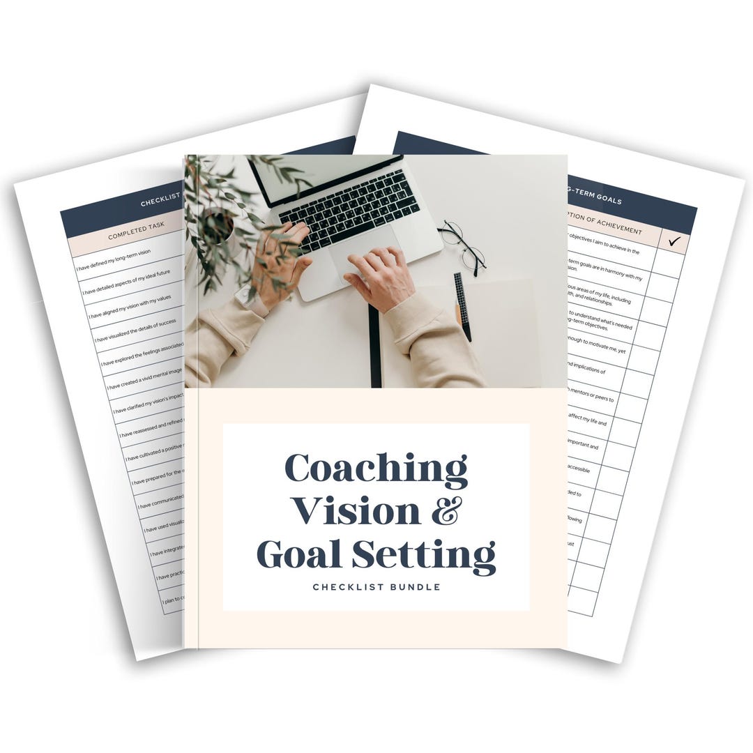 Coaching Checklist Bundle Vision & Goal Setting - Etsy