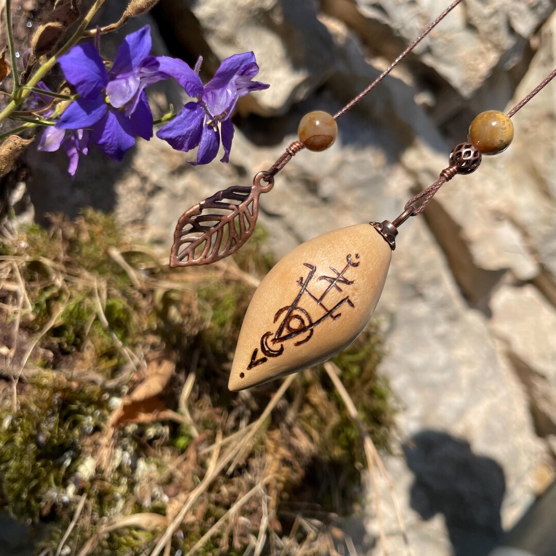 Oak Root Wood Pendulum Hand-carved With a Knife, Handmade Wooden ...