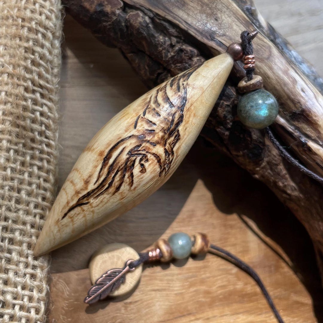 Handmade Oak Wood Pendulum, Hand-carved With a Knife, Woodspirit ...